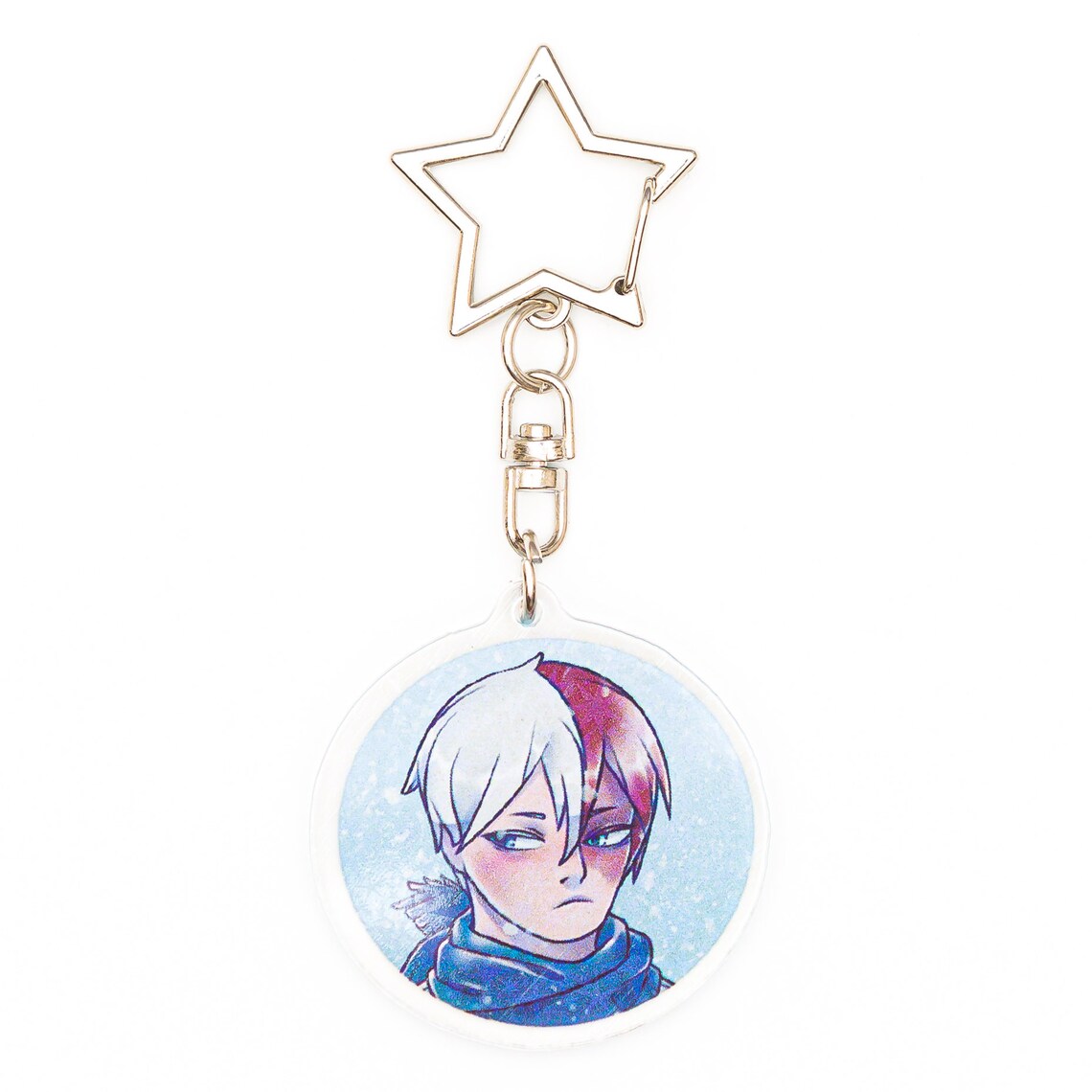 Todoroki keychain double sided Todoroki Shoto acrylic | Etsy