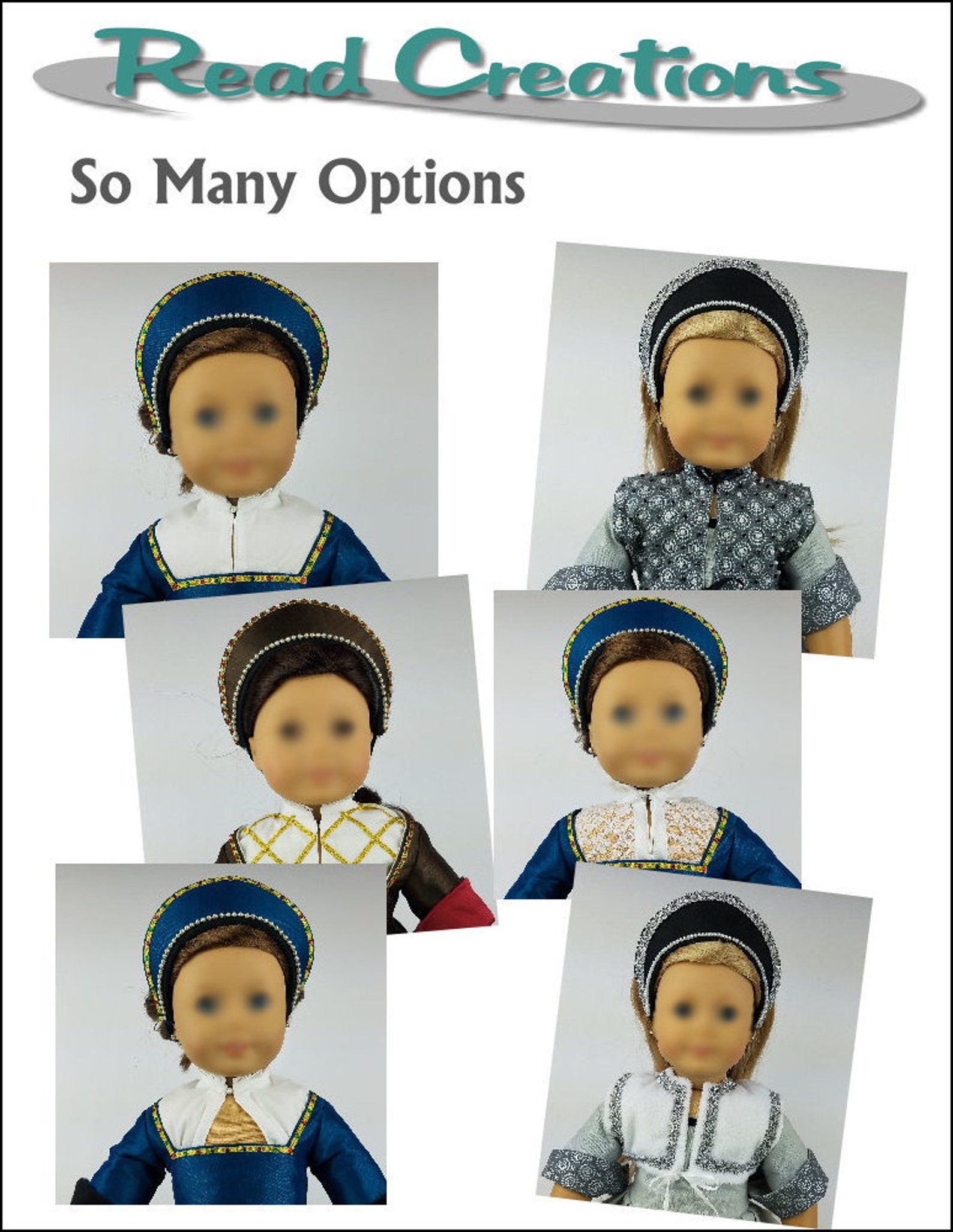 Tudor Partlet PDF Sewing Pattern for 18" Dolls Such as American Girl ...