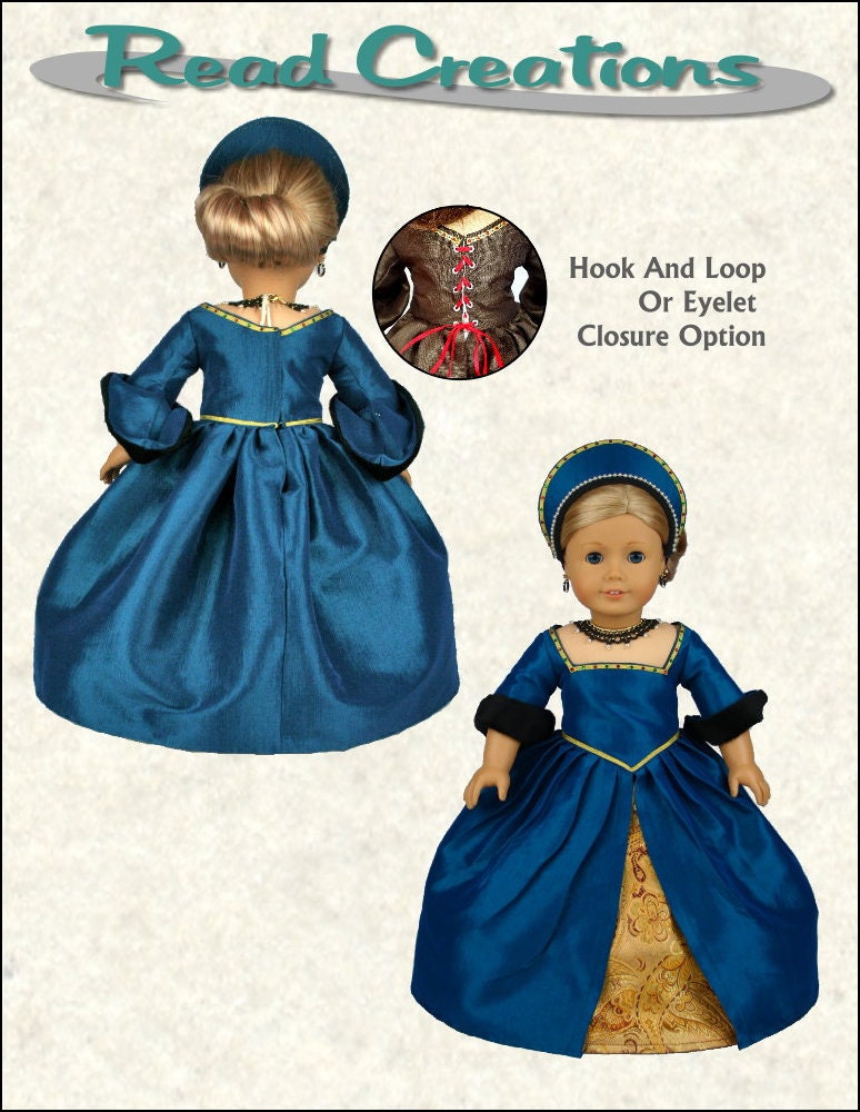 Tudor Ensemble PDF Sewing Pattern for 18 Dolls Such as | Etsy