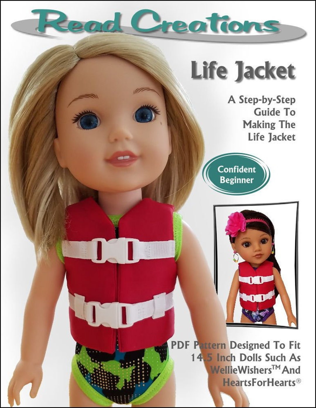 Life Jacket PDF Sewing Pattern for 14" Dolls Such as Welliewishers and ...
