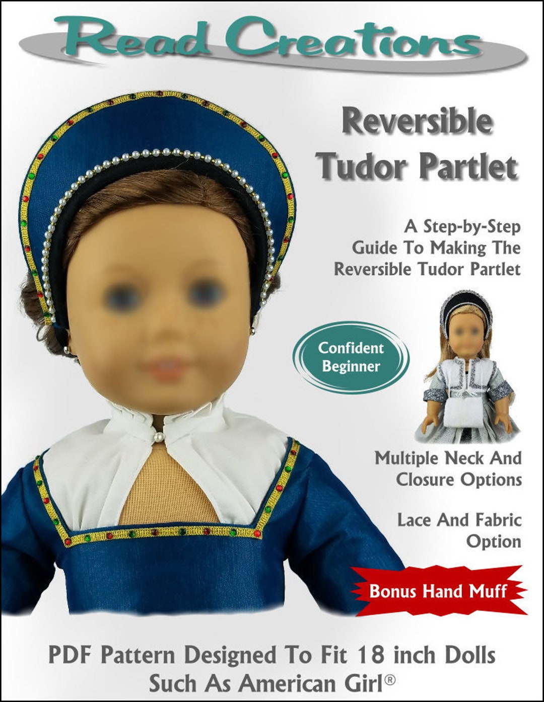 Tudor Partlet PDF Sewing Pattern for 18" Dolls Such as American Girl ...