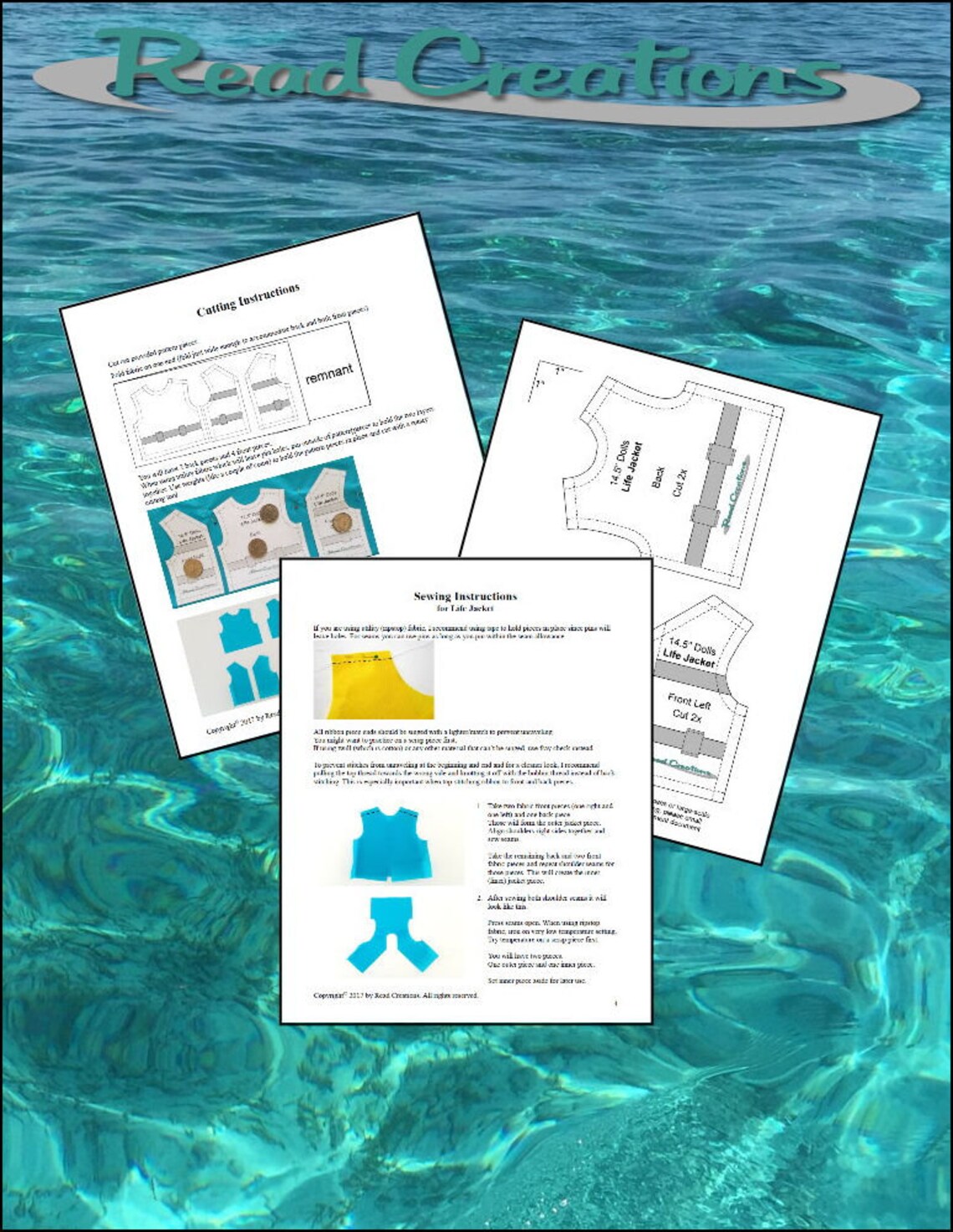Life Jacket PDF Sewing Pattern for 14" Dolls Such as Welliewishers and ...