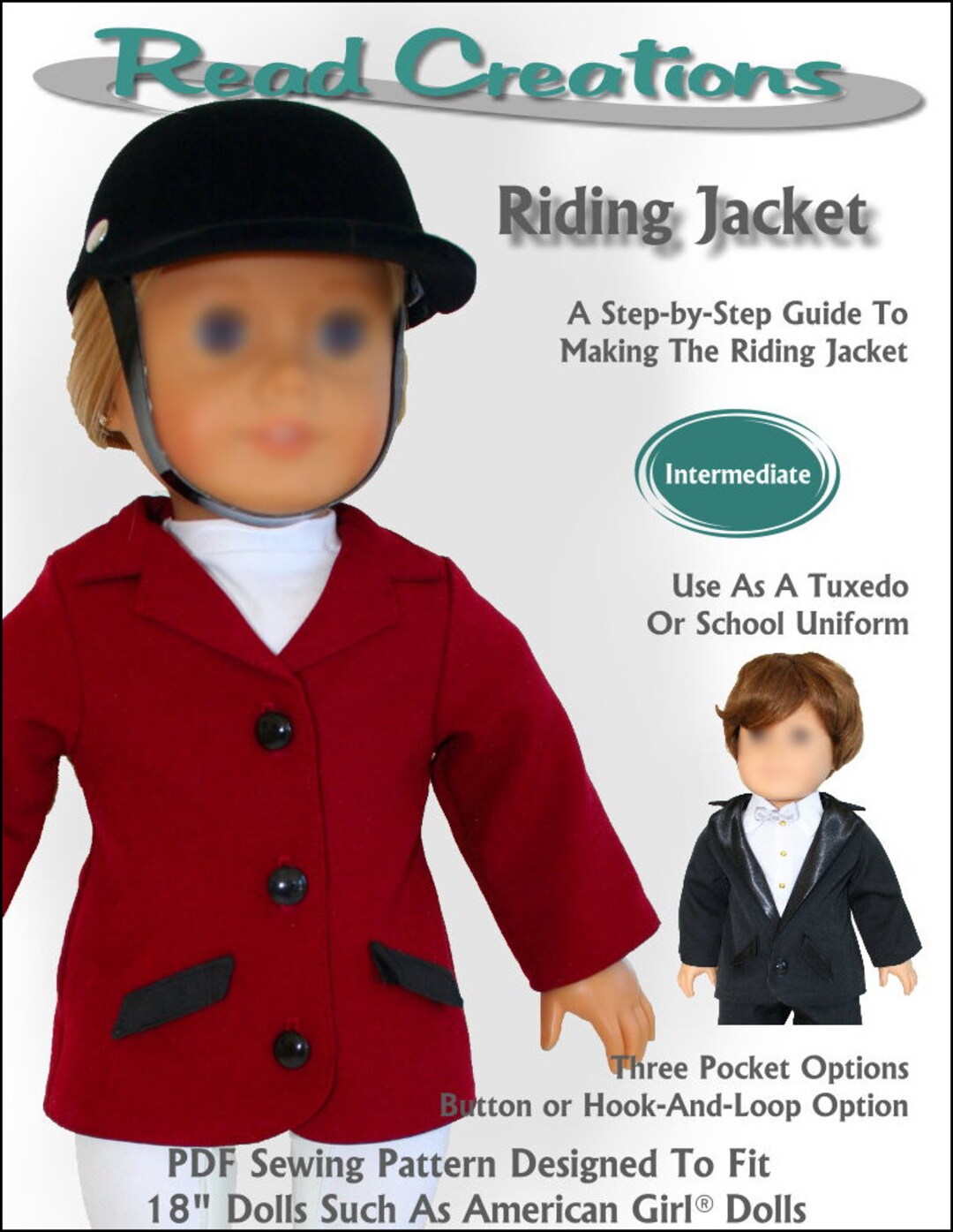 Riding Jacket PDF Sewing Pattern for 18" Dolls Such as American Girl ...
