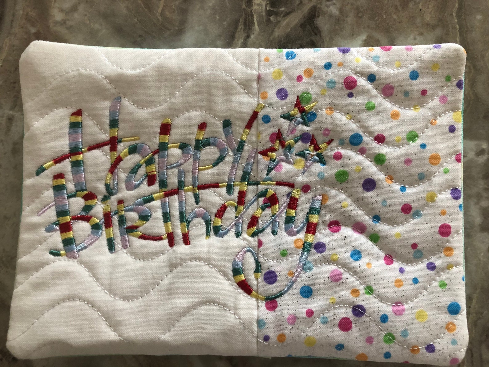 Mug Rug Happy Birthday Mug Rug-mickey and Minnie Mouse - Etsy