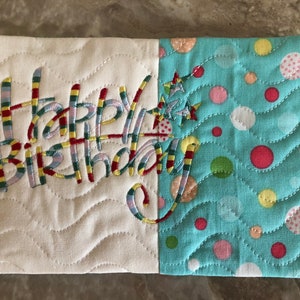 Mug Rug Happy Birthday Mug Rug-mickey and Minnie Mouse Birthday Girl ...