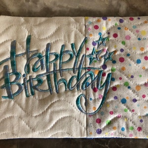 Mug Rug Happy Birthday Mug Rug-mickey and Minnie Mouse Birthday Girl ...