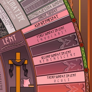 Traditional Catholic Liturgical Calendar Art Print (unframed, 24x36 ...