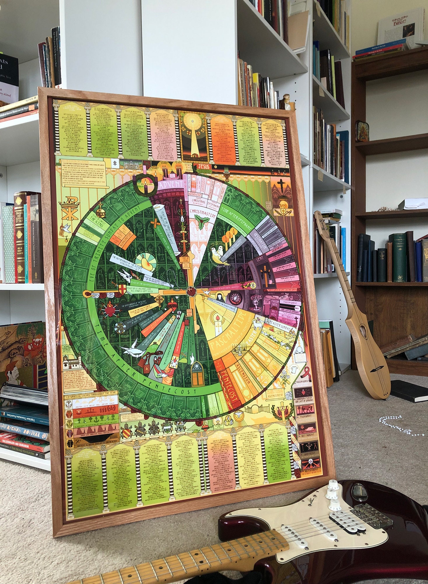 Traditional Catholic Liturgical Calendar Art Print (unframed, 24x36 ...