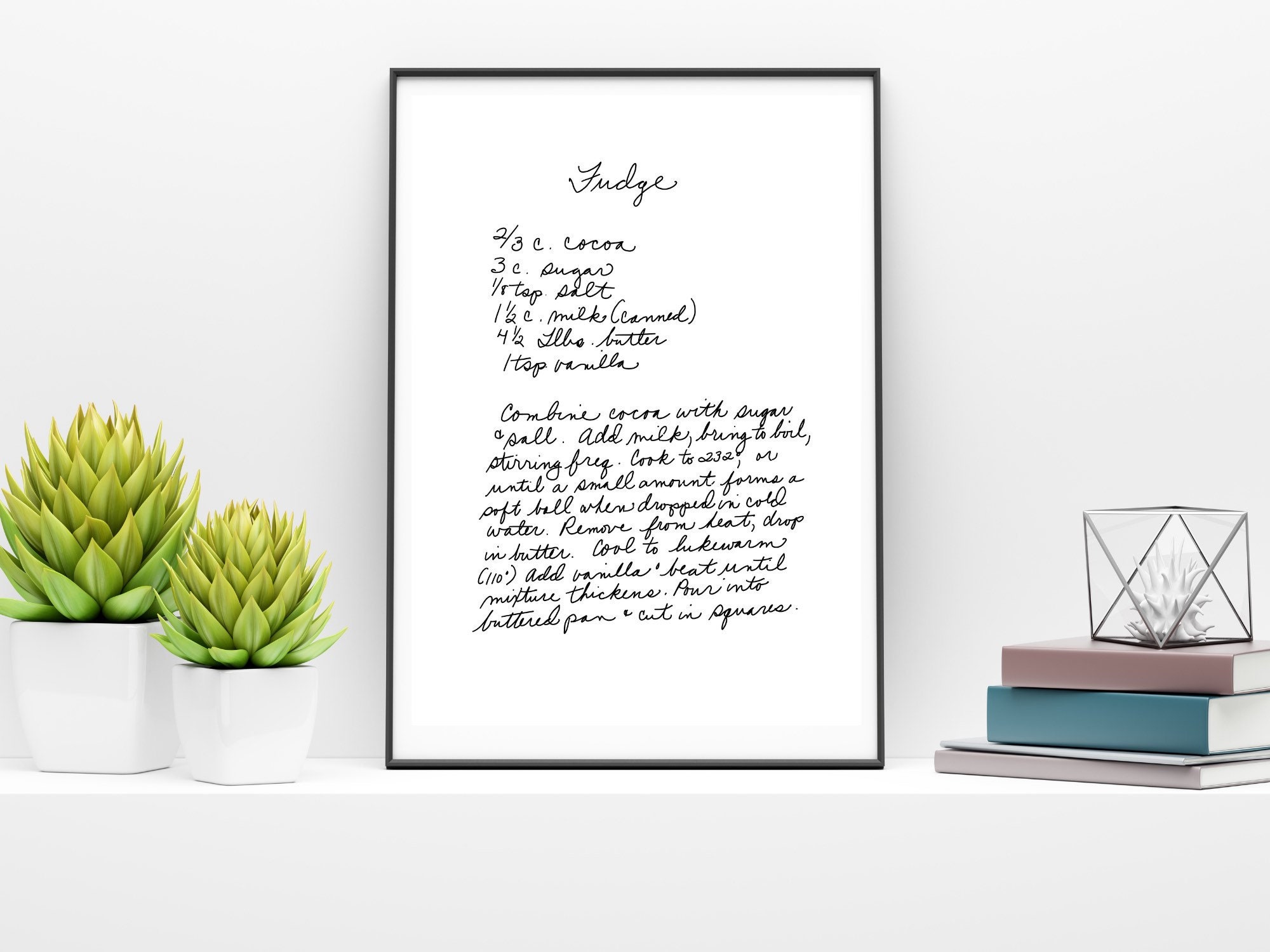 DIGITAL DOWNLOAD, Favorite Hand-written Re-creations, Recipe Card, Re ...