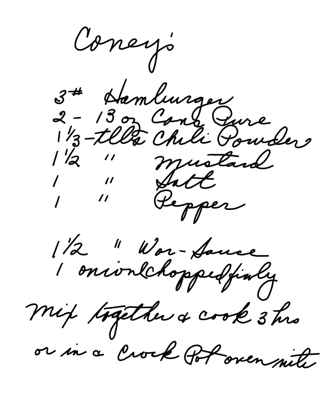PRINT, Favorite Hand-written Re-creations, Recipe Card, Re-created ...