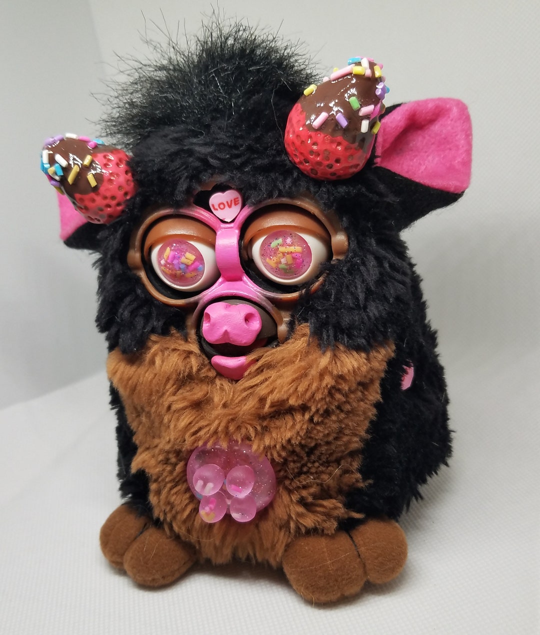 Custom Furby | Pink Cow | Strawberry Cow Furby | Moo Cow | Vintage 1998 ...