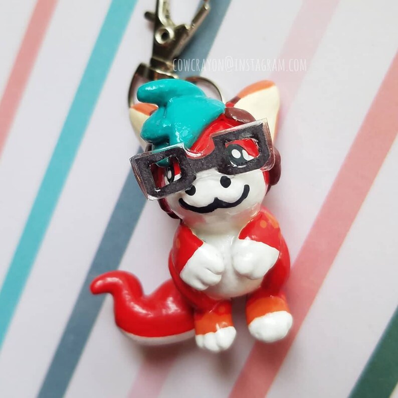 Custom Chibi Dangler Charm Animal Dangler Moving Tail - Etsy
