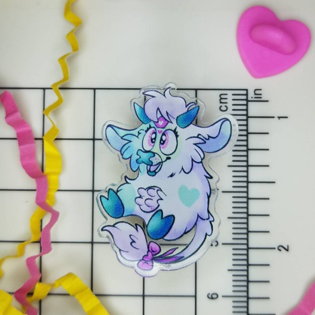Furby Pin Cow Furby Clarabelle Furbyrodeo Acrylic Pin - Etsy
