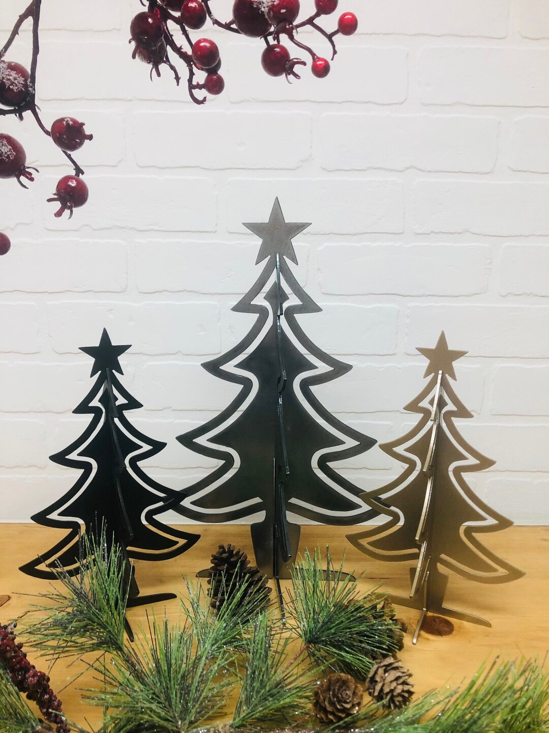 Metal Christmas Tree | Multiple Sizes | Silver & Gold Christmas - Etsy