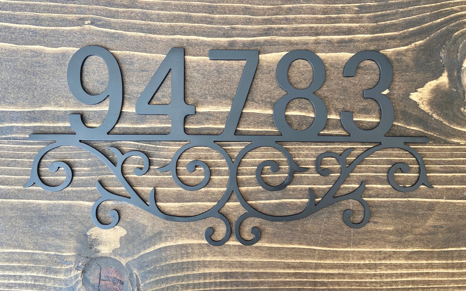 Scroll Address Number Sign, House Numbers, Metal Address Sign - Etsy
