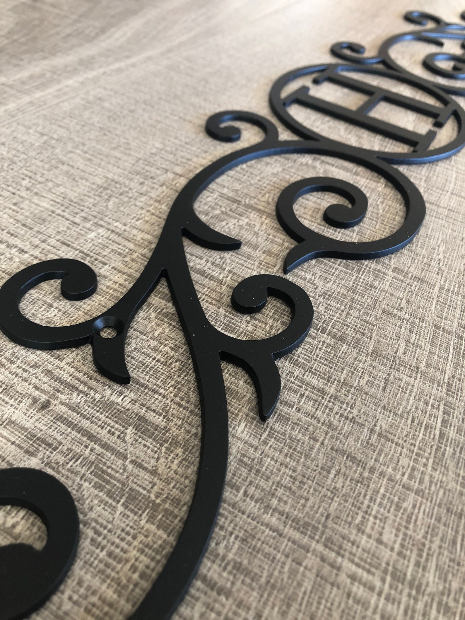 Monogram Metal Scroll Metal Home Decor Metal Wall Decor | Etsy