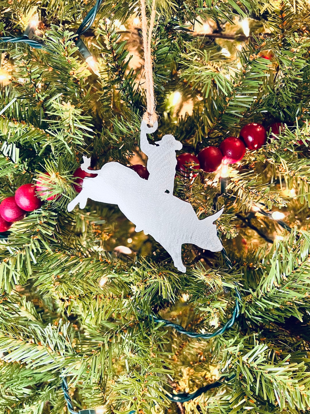 Bucking Bull Ornament | Cowboy Christmas | Cowboy Ornament | Rodeo - Etsy