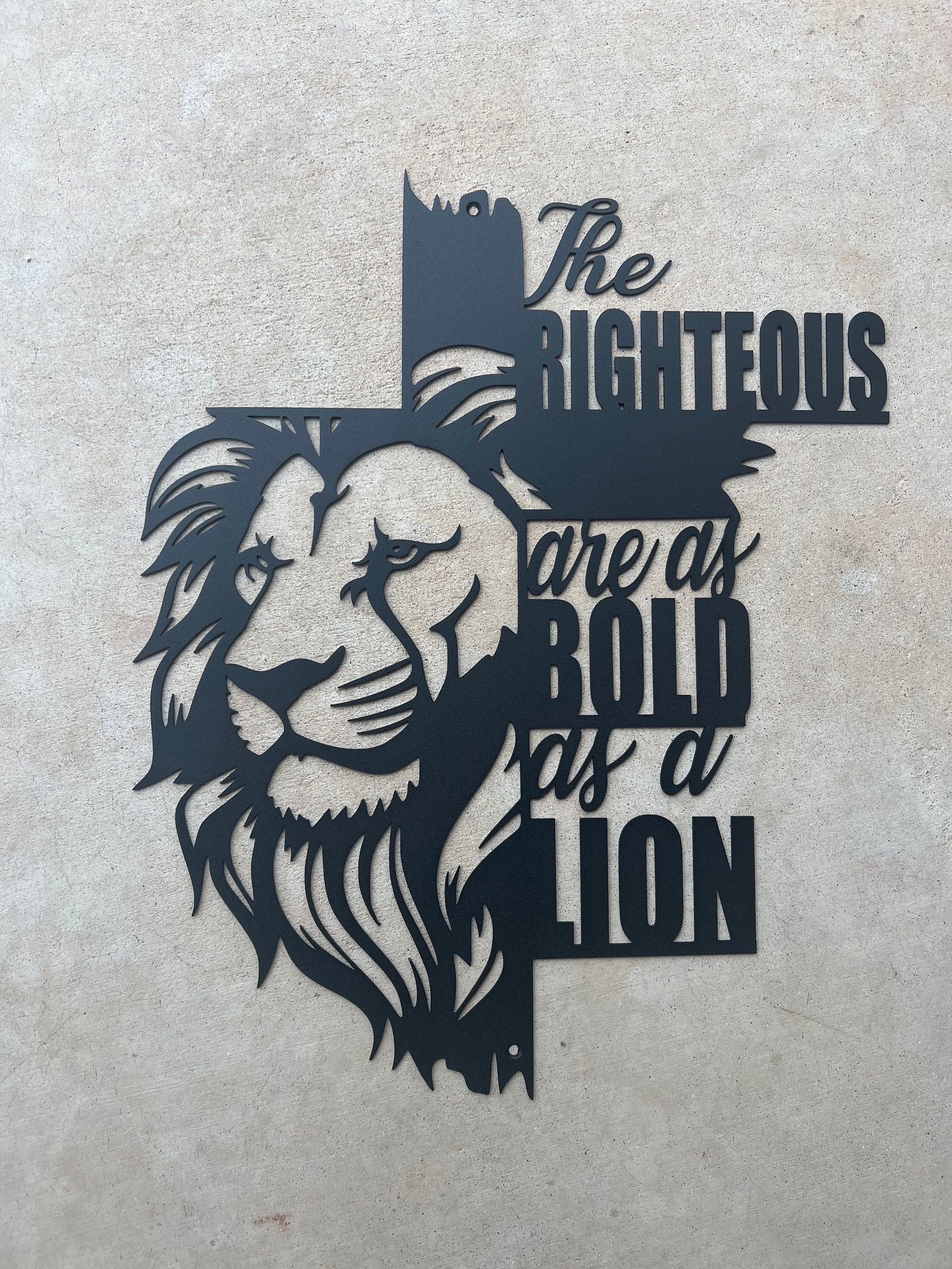 Metal Lion of Judah Cross| the Righteous Are as Bold as a Lion ...