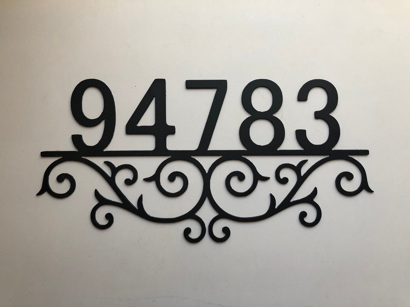Scroll Address Number Sign, House Numbers, Metal Address Sign - Etsy