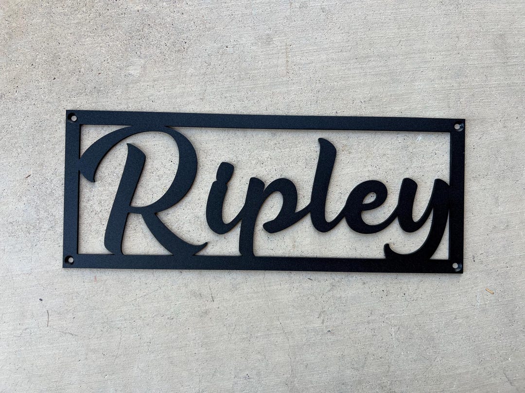 Custom Framed Name Plate - Personalized Script Name Plate - Address ...