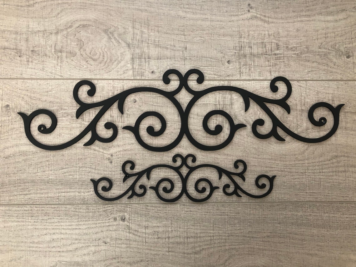 Metal Scroll Metal Home Decor Metal Wall Decor Farmhouse - Etsy