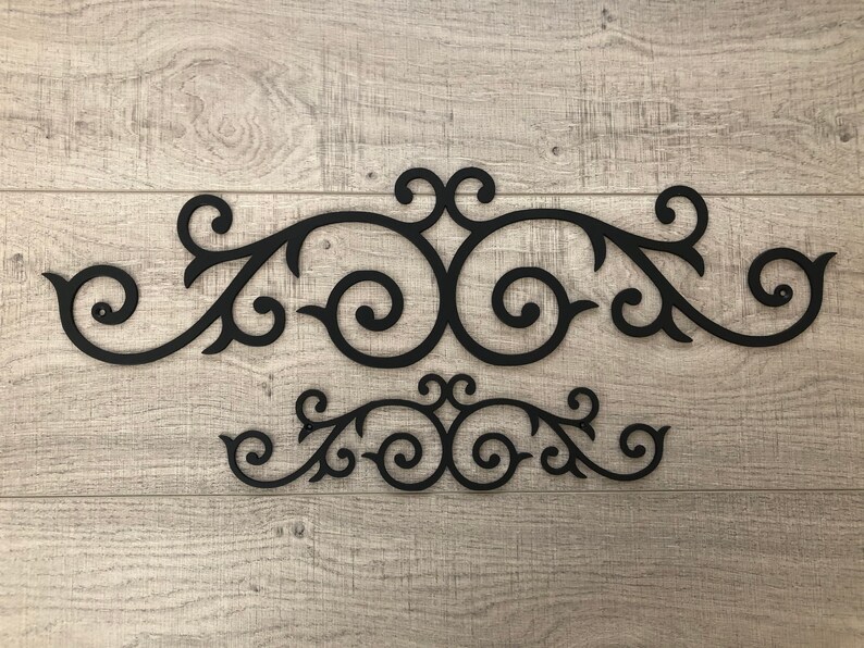 Metal Scroll Metal Home Decor Metal Wall Decor Farmhouse - Etsy