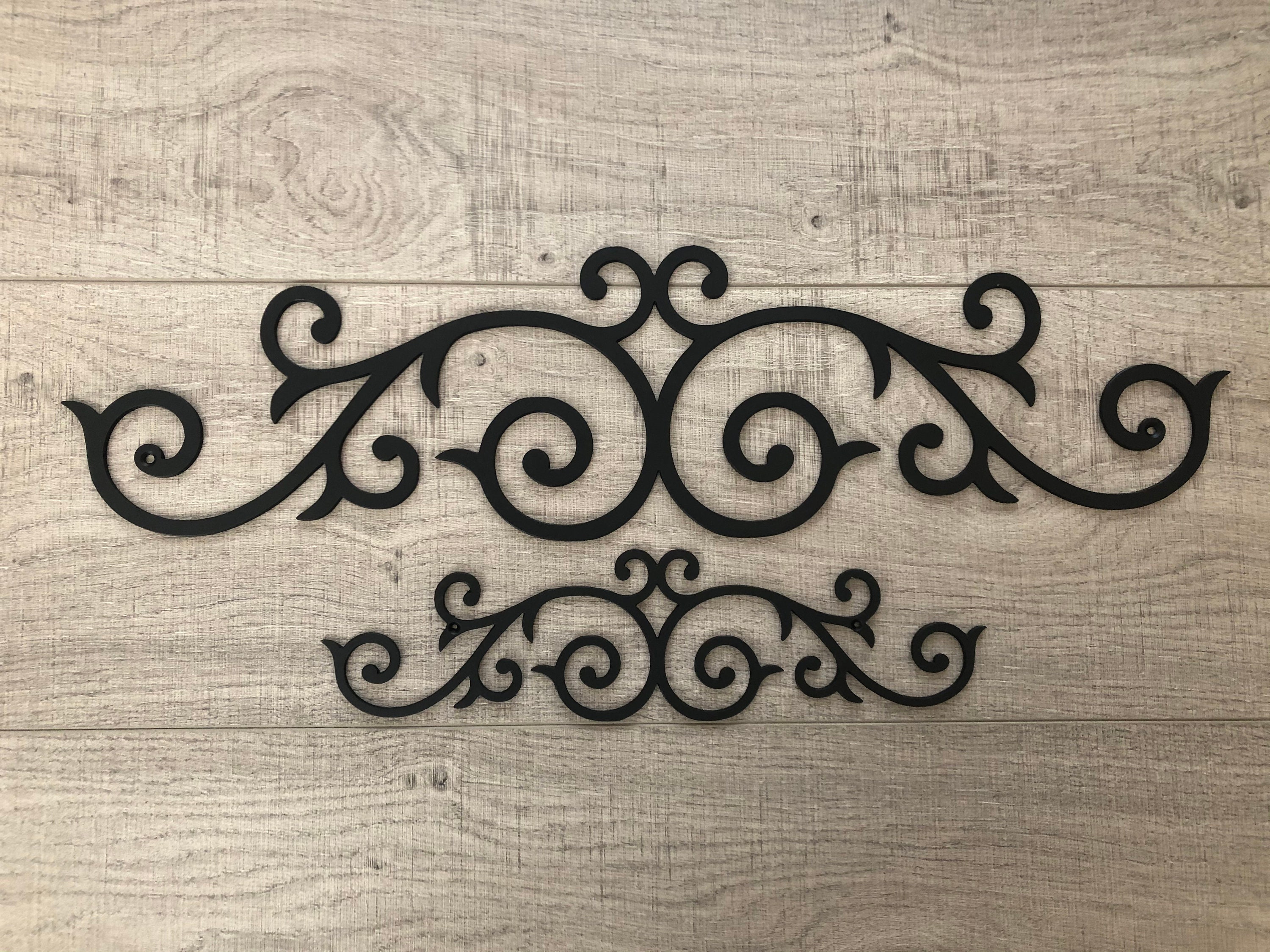 Metal Scroll Metal Home Decor Metal Wall Decor Farmhouse - Etsy