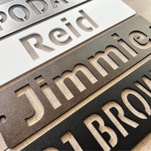 Custom Name Plate - Drop Zone Names - Metal Label - Custom Metal ...
