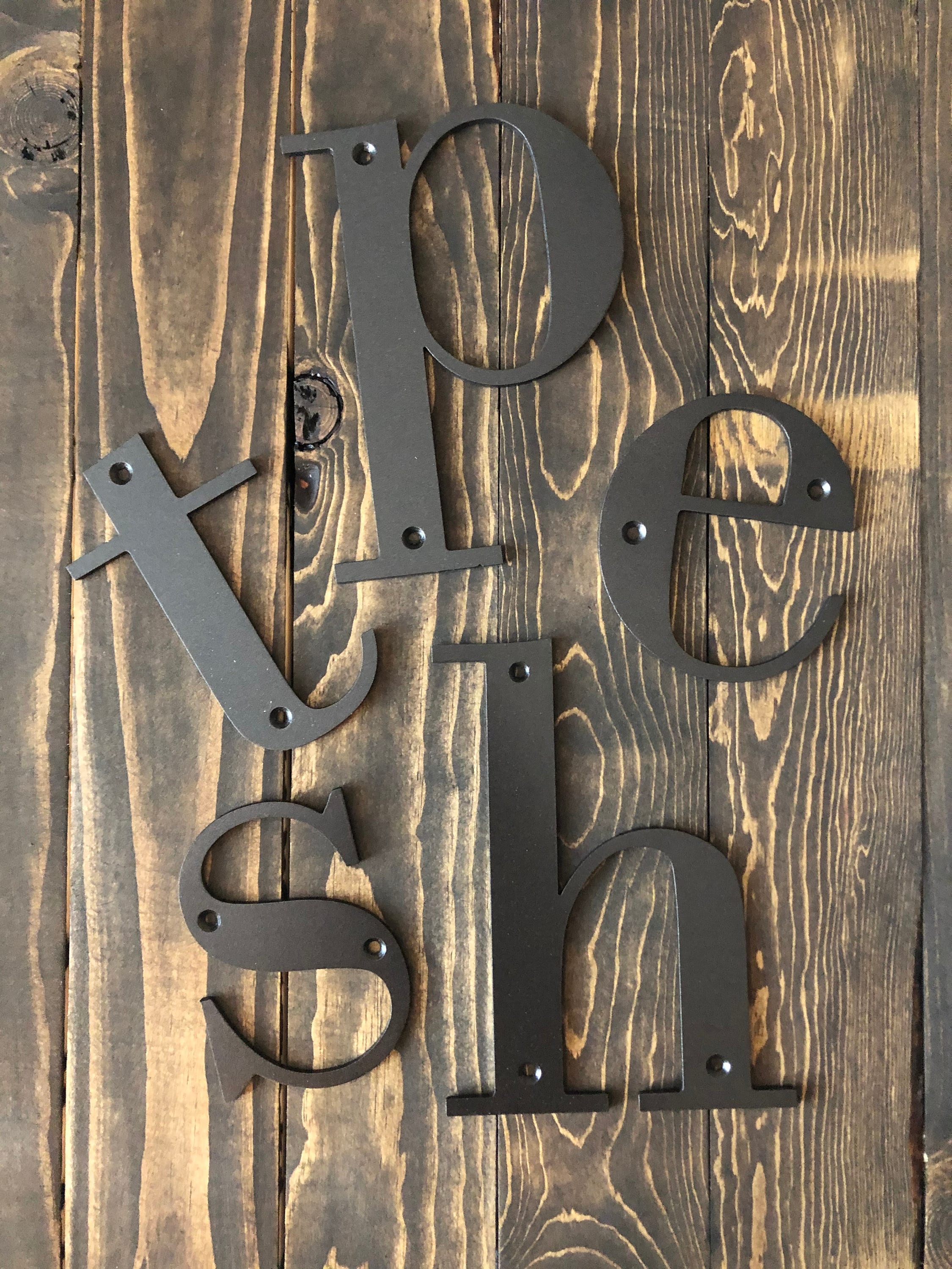 Personalized Metal Letters Home Decor Letter Metal Wall - Etsy