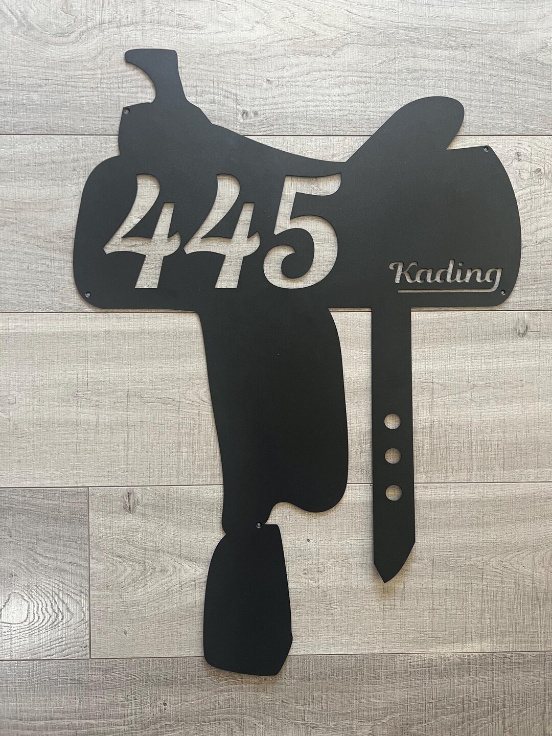 Saddle Sign | Western Address Sign| Saddle Silhouette - Etsy