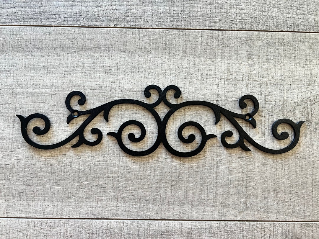 Metal Scroll Metal Home Decor Metal Wall Decor Farmhouse - Etsy