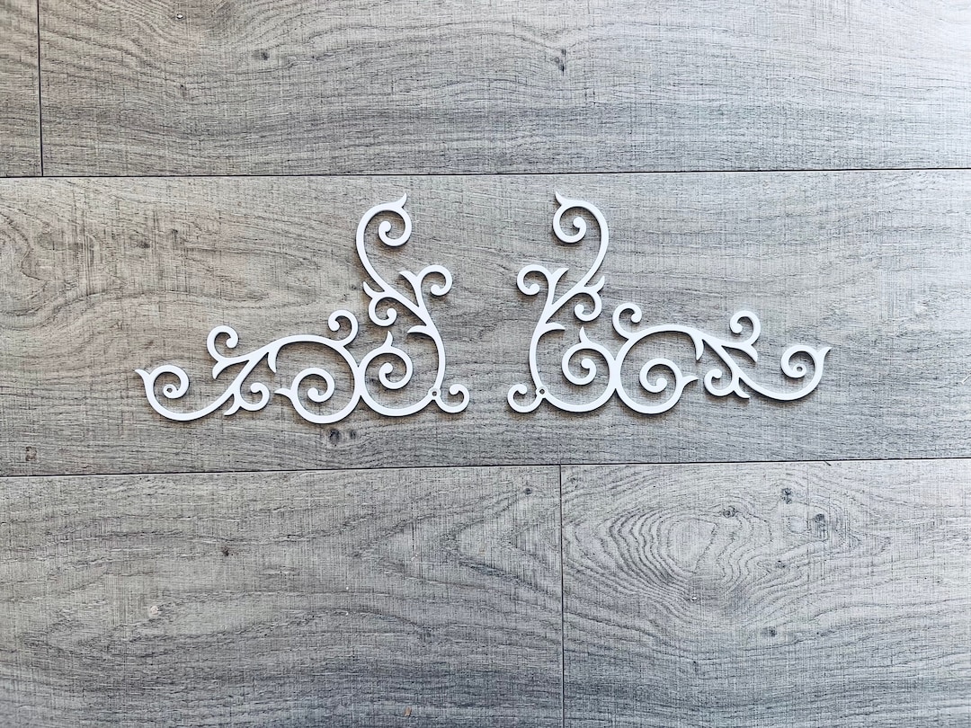Metal Accent Corner Scroll Pair| Wall Decor | Farmhouse Wall Decor ...