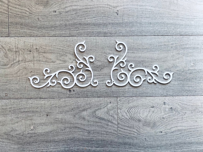 Metal Accent Corner Scroll Pair| Wall Decor | Farmhouse Wall Decor ...