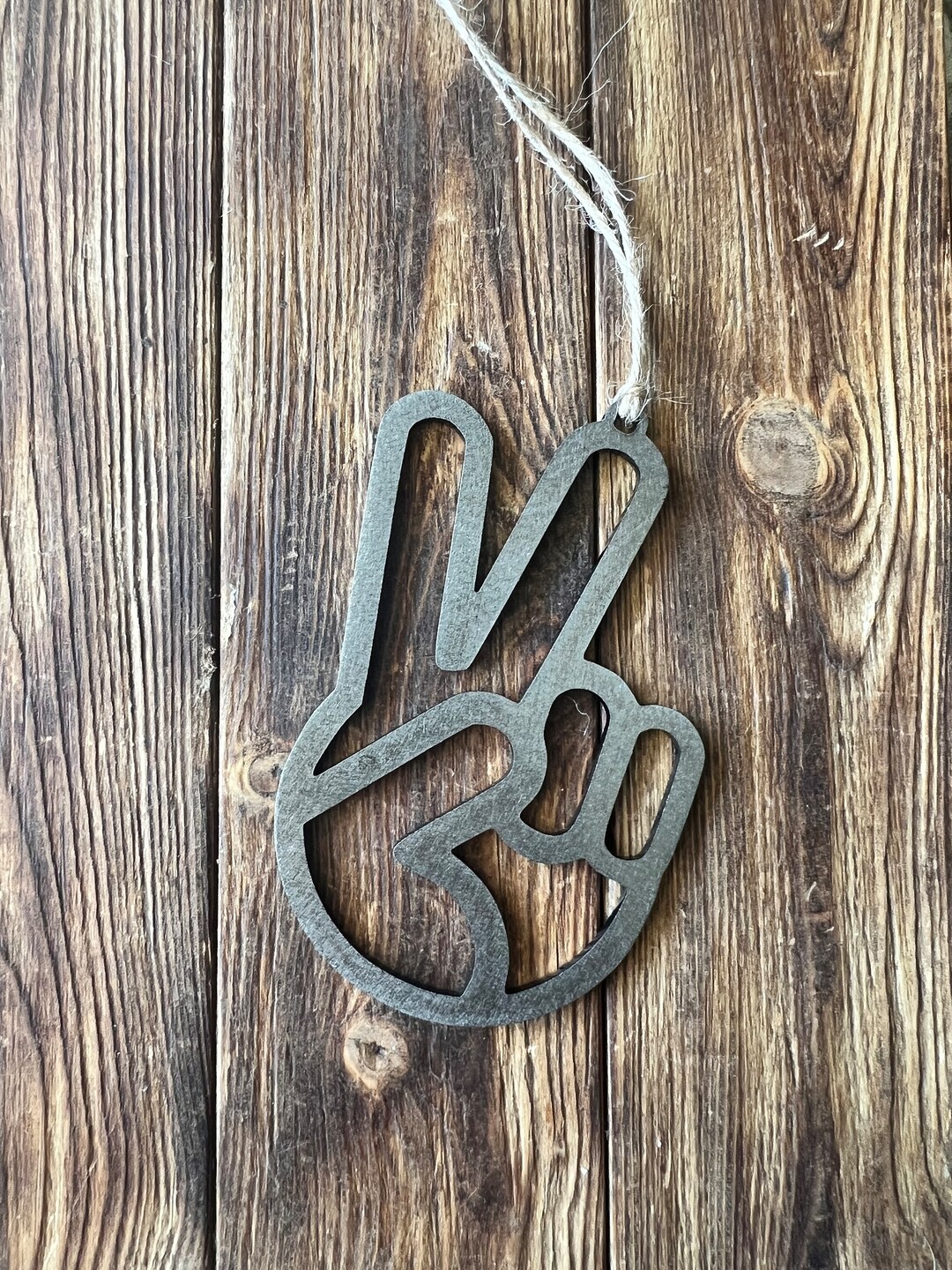 Peace Sign Ornament | Peace Christmas Ornament | Metal Christmas ...