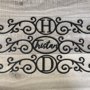 Monogram Metal Scroll | Metal Home Decor | Metal Wall Decor | House ...