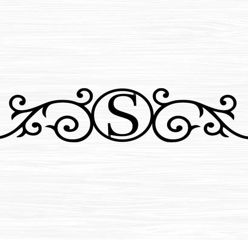 Monogram Metal Scroll Metal Home Decor Metal Wall Decor - Etsy