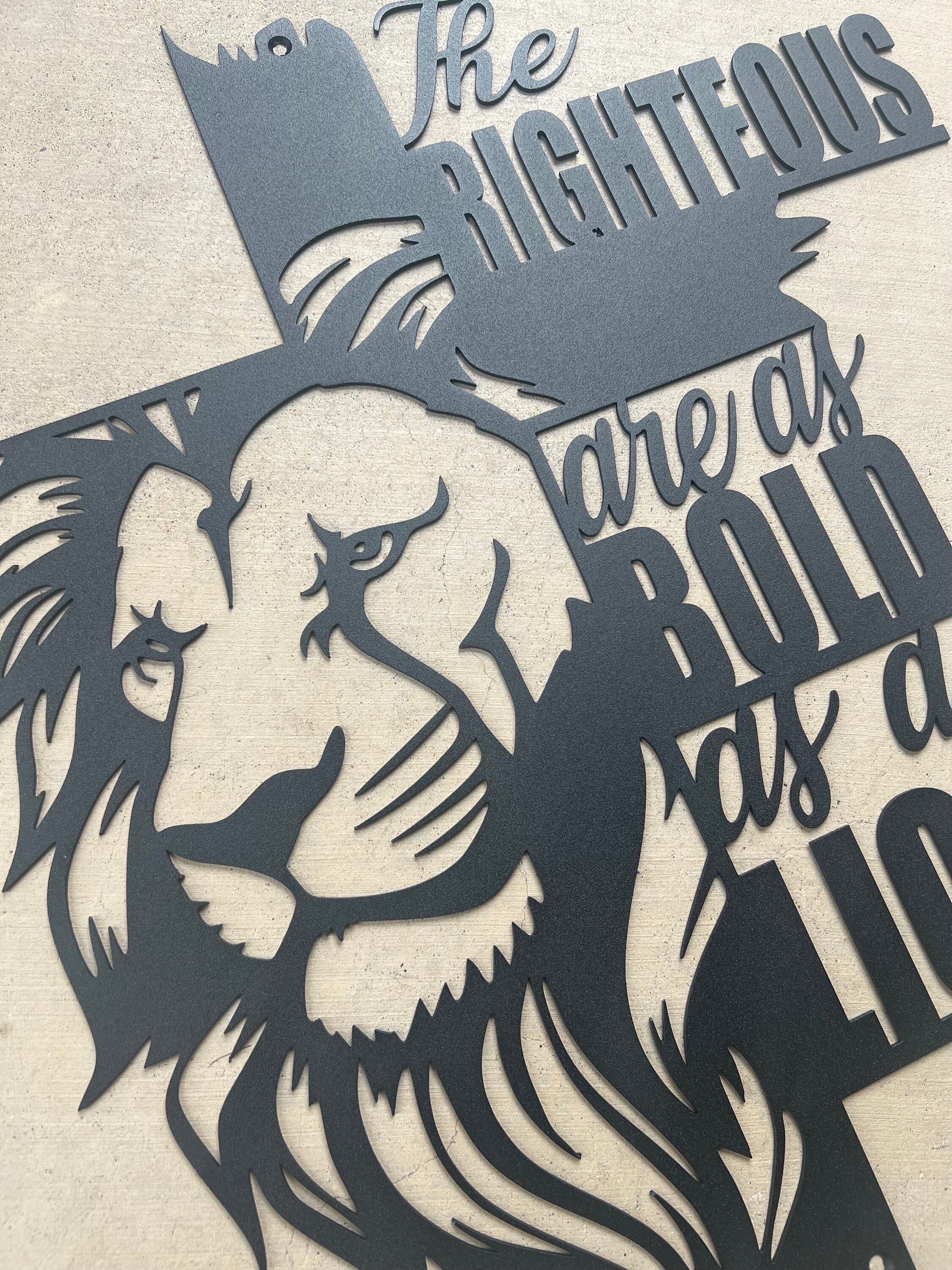 Metal Lion of Judah Cross| the Righteous Are as Bold as a Lion ...