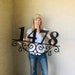 Scroll Address Number Sign, House Numbers, Metal Address Sign - Etsy