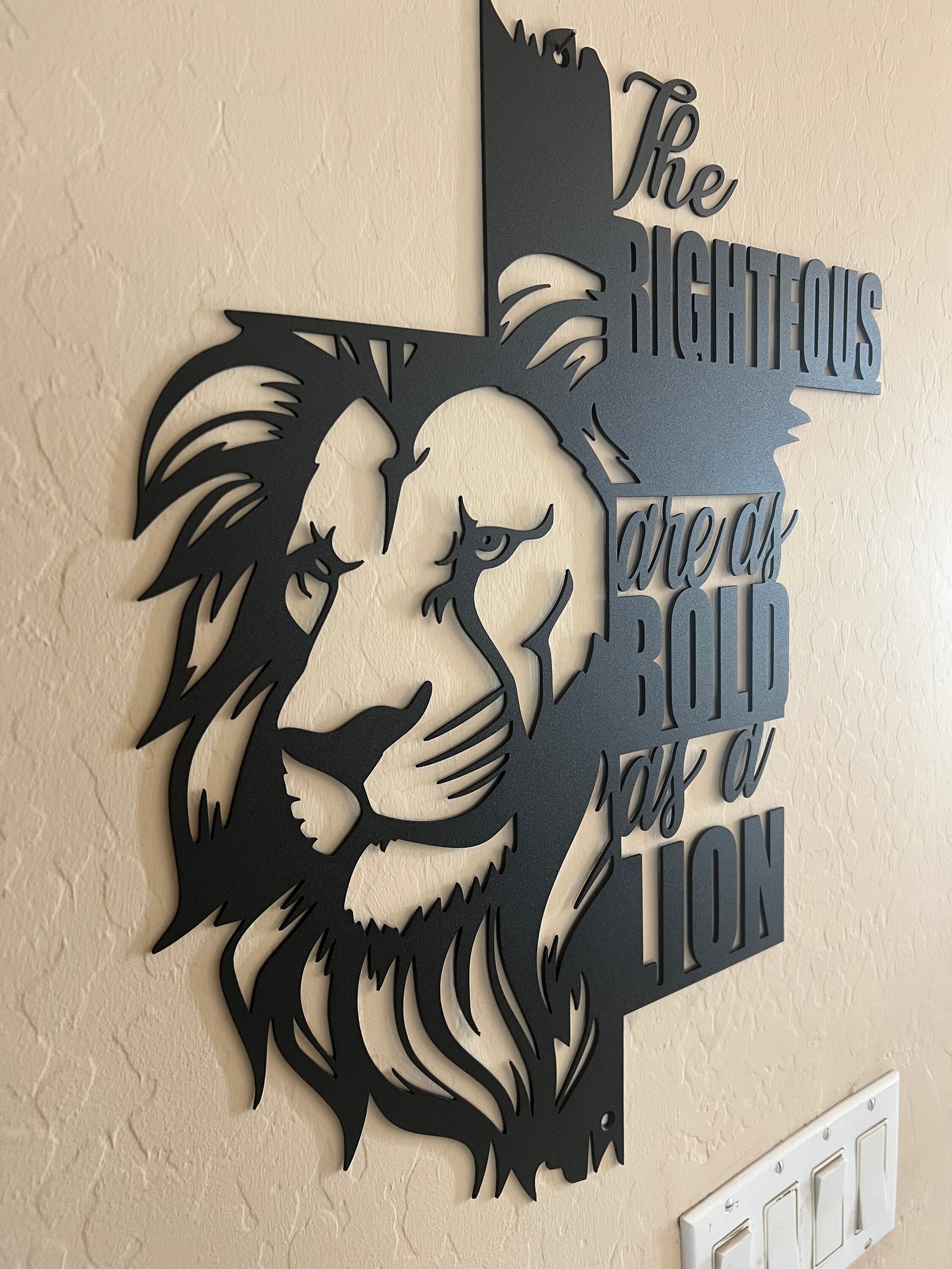 Metal Lion of Judah Cross| the Righteous Are as Bold as a Lion ...