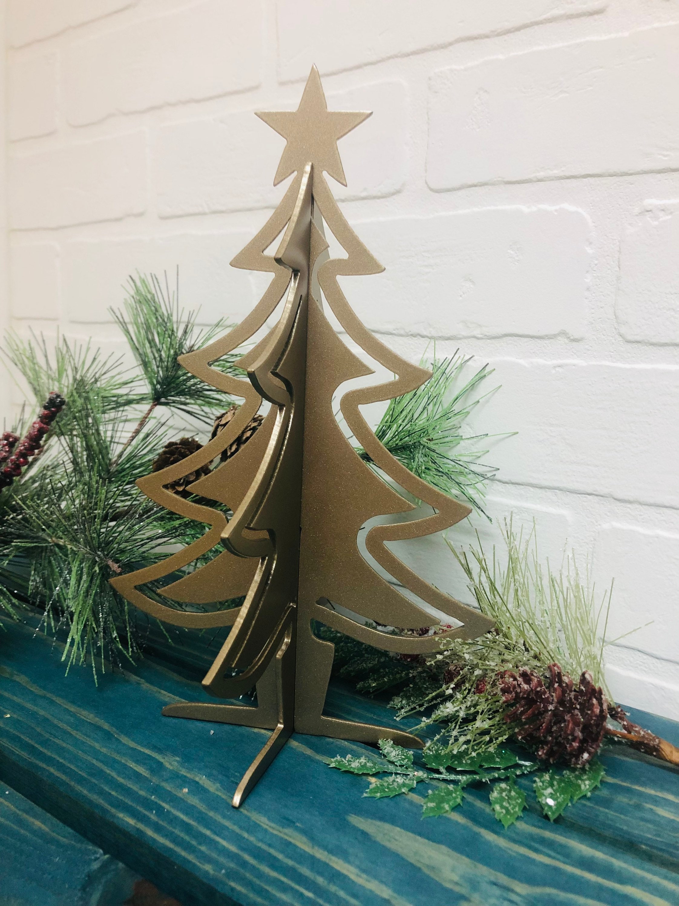 Metal Christmas Tree Multiple Sizes Silver & Gold - Etsy