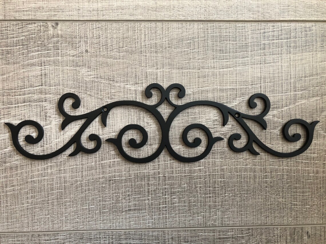 Metal Scroll Metal Home Decor Metal Wall Decor Farmhouse - Etsy