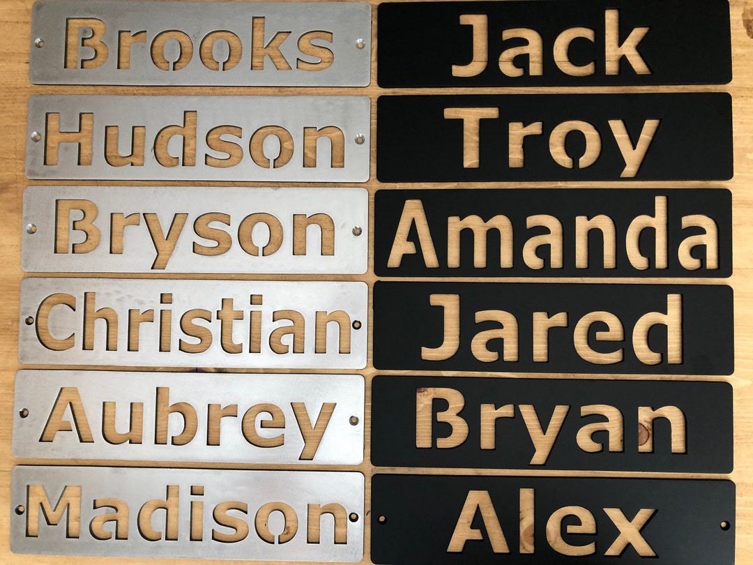 Custom Name Plate Drop Zone Names Metal Label Custom - Etsy