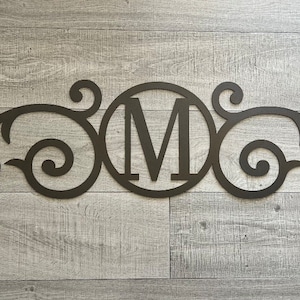 Monogram Metal Scroll | Metal Home Decor | Metal Wall Decor | House ...