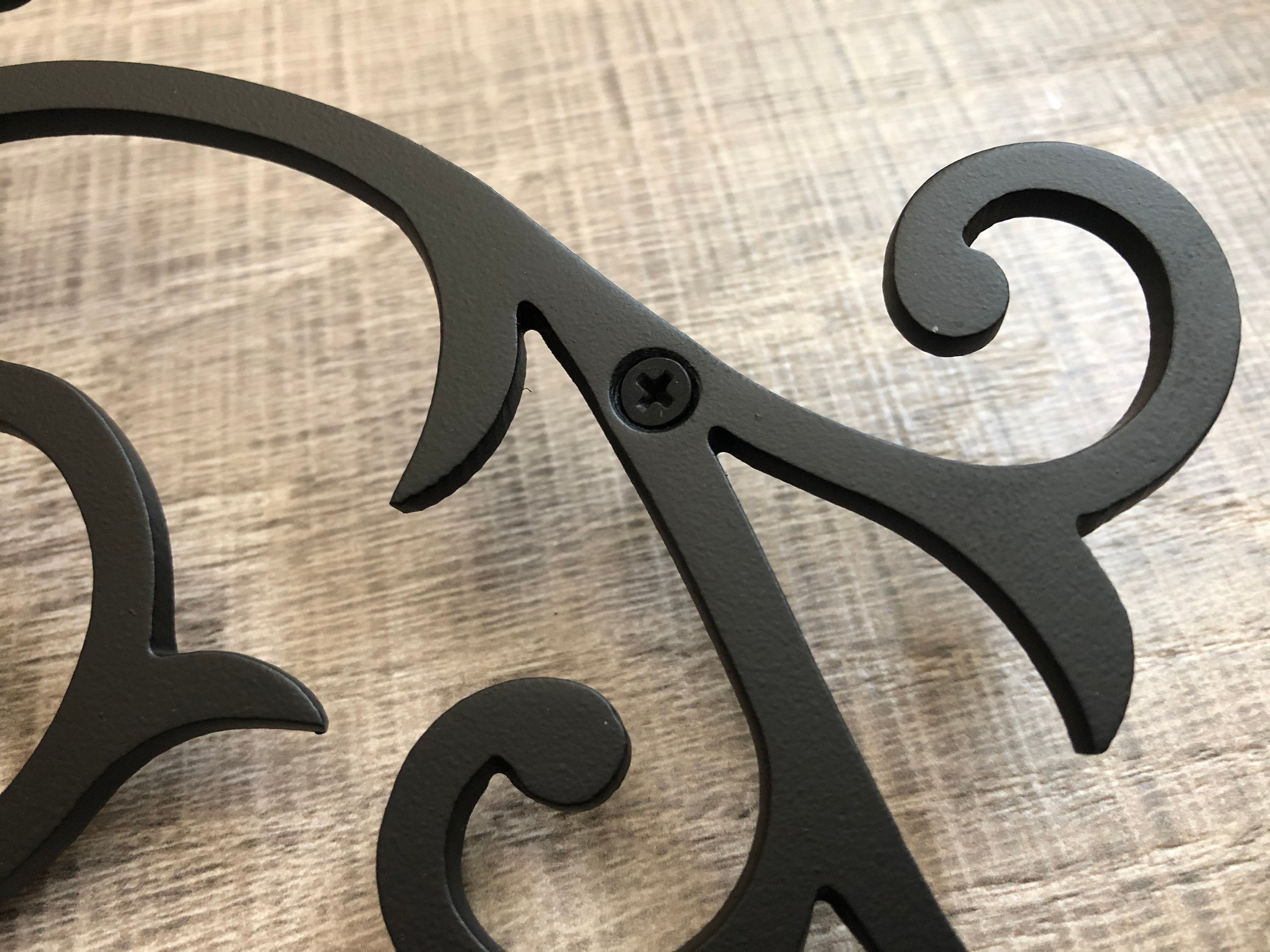 Metal Scroll Metal Home Decor Metal Wall Decor Farmhouse - Etsy