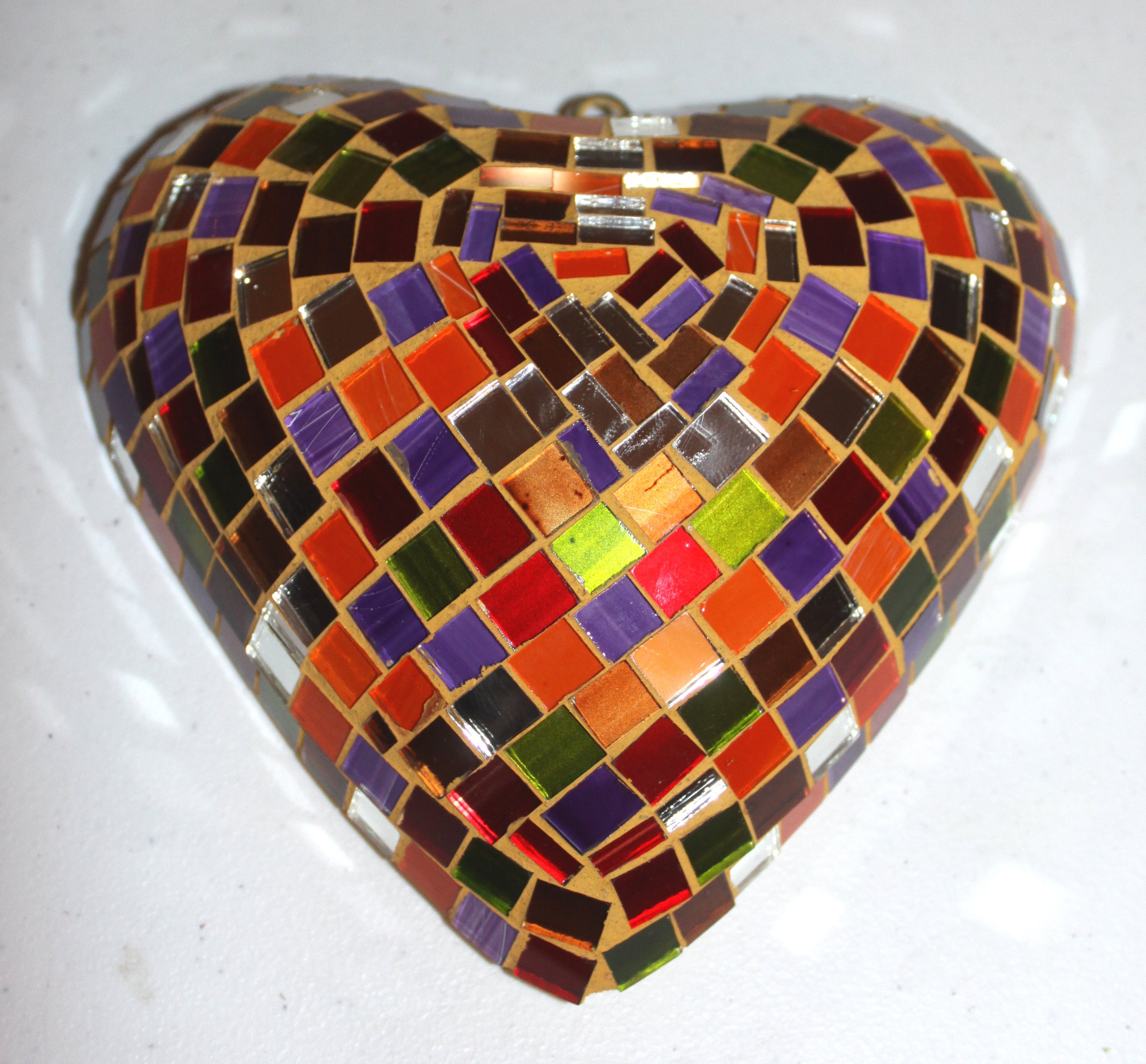 Mosaic glass heart Heart wall art Valentines day gift | Etsy