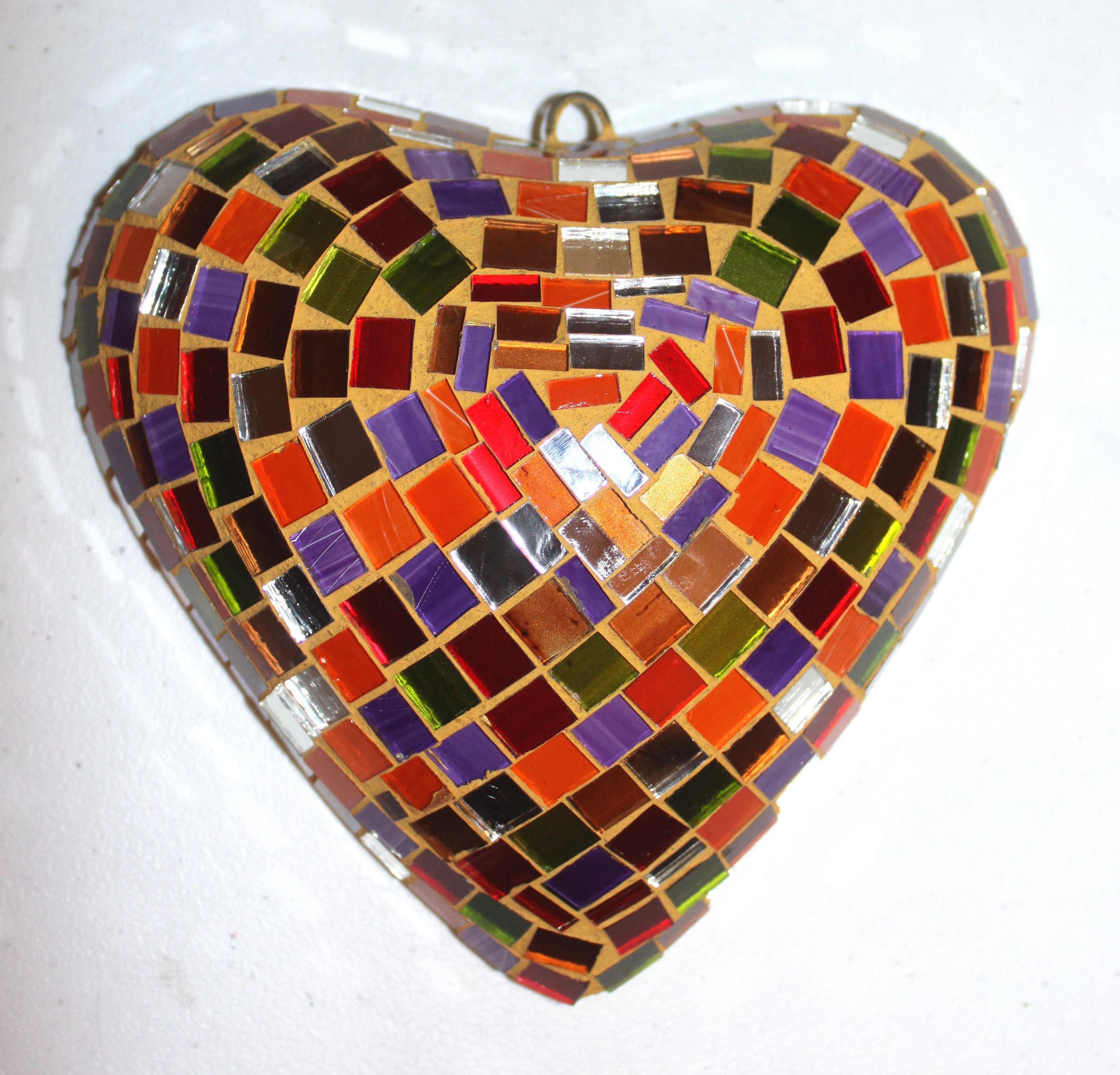 Mosaic glass heart Heart wall art Valentines day gift | Etsy