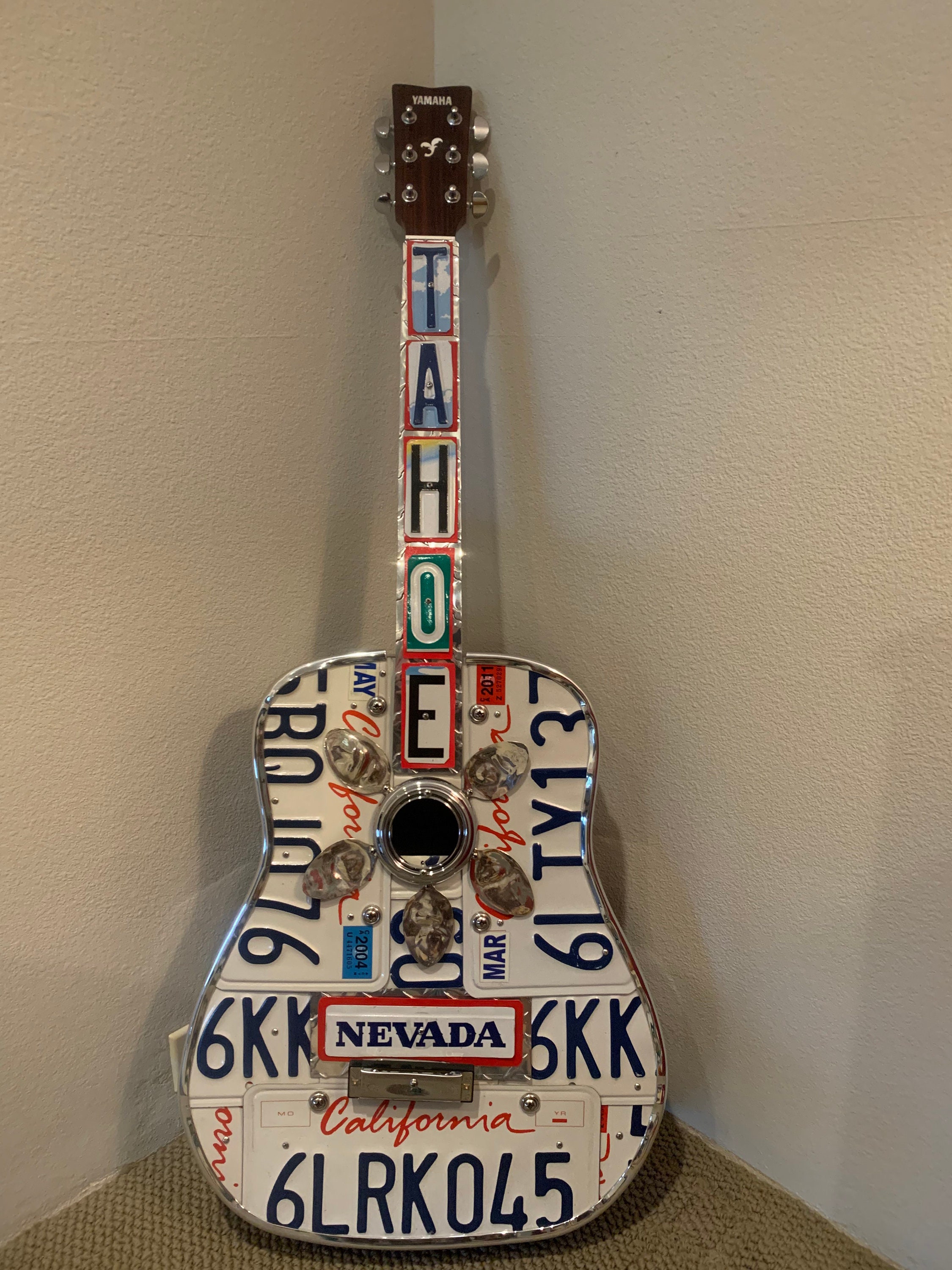 License Plate Guitar California - Etsy
