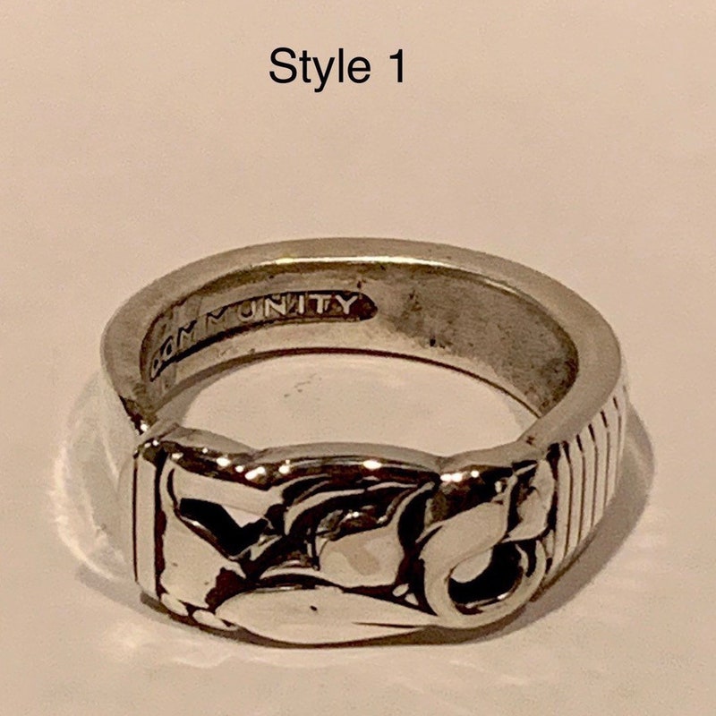 Floral Spoon Ring - Etsy