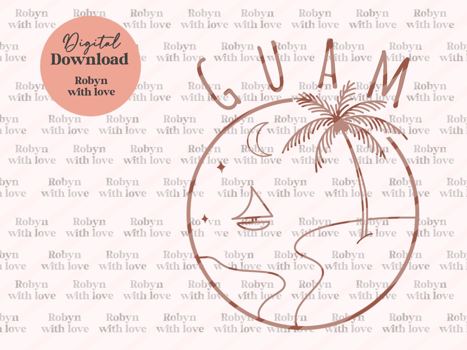 Guam Seal Digital File, Guam Minimalist Design, Guam Png, Guamanian ...