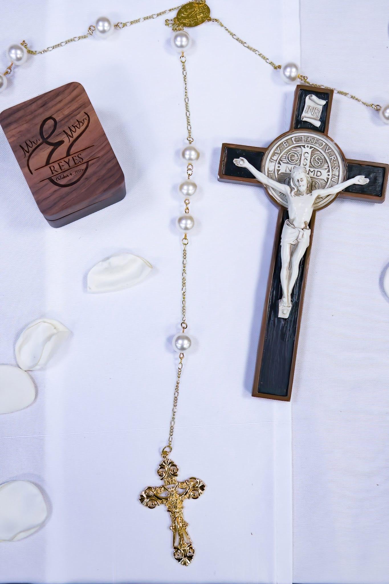 Custom Lasso Rosary- Catholic Bride- Double Rosary for Display/wedding ...